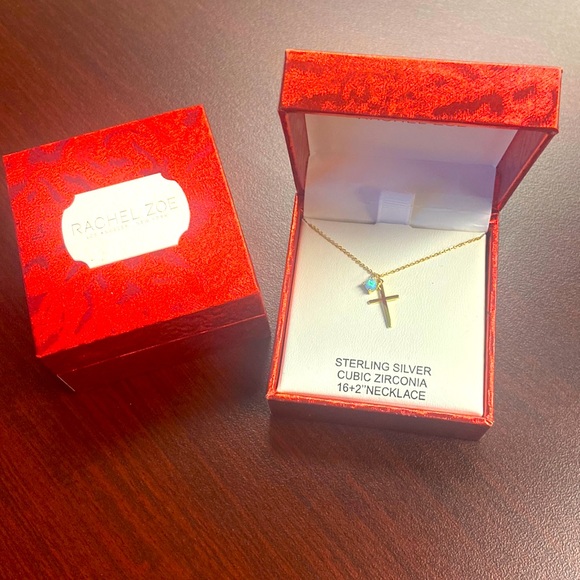 Rachel Zoe | Jewelry | New Rachel Zoe Gold Cross Opal Pendant Necklace ...
